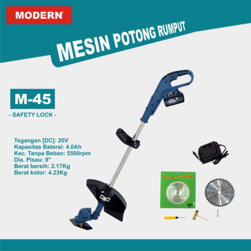 Jual Mesin potong rumput Modern M45 - potong rumput cordless Brushless ...