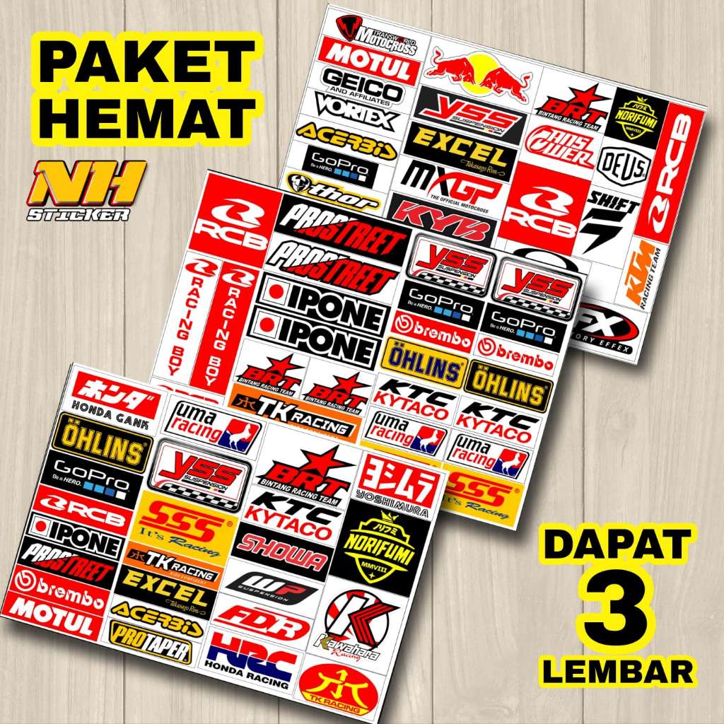 Jual Stiker Racing Pack Sticker Variasi Motor | Shopee Indonesia