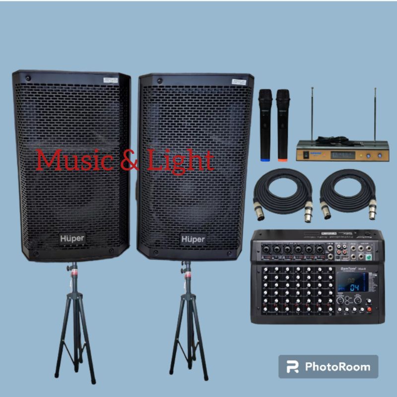 Jual Paket Sound System Speaker Aktif 8 inch Huper JS 7 JS7 Original ...