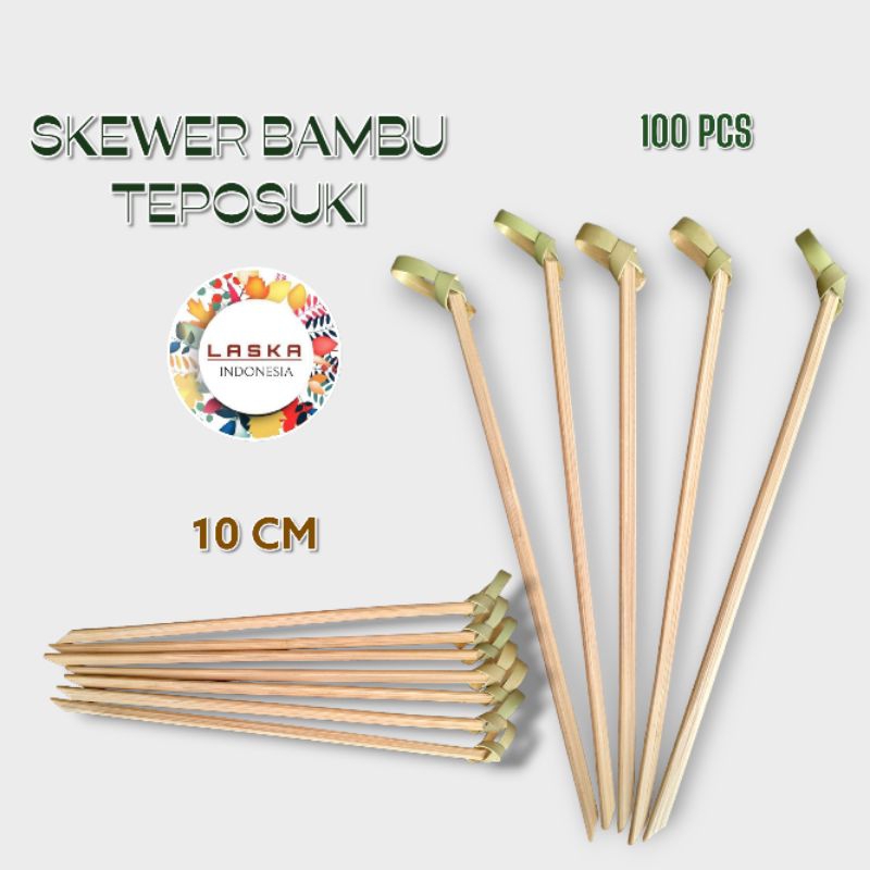 Jual Tusuk Bambu Teposuki 10cm - Skewer bambu Simpul B - Tusuk garnish ...