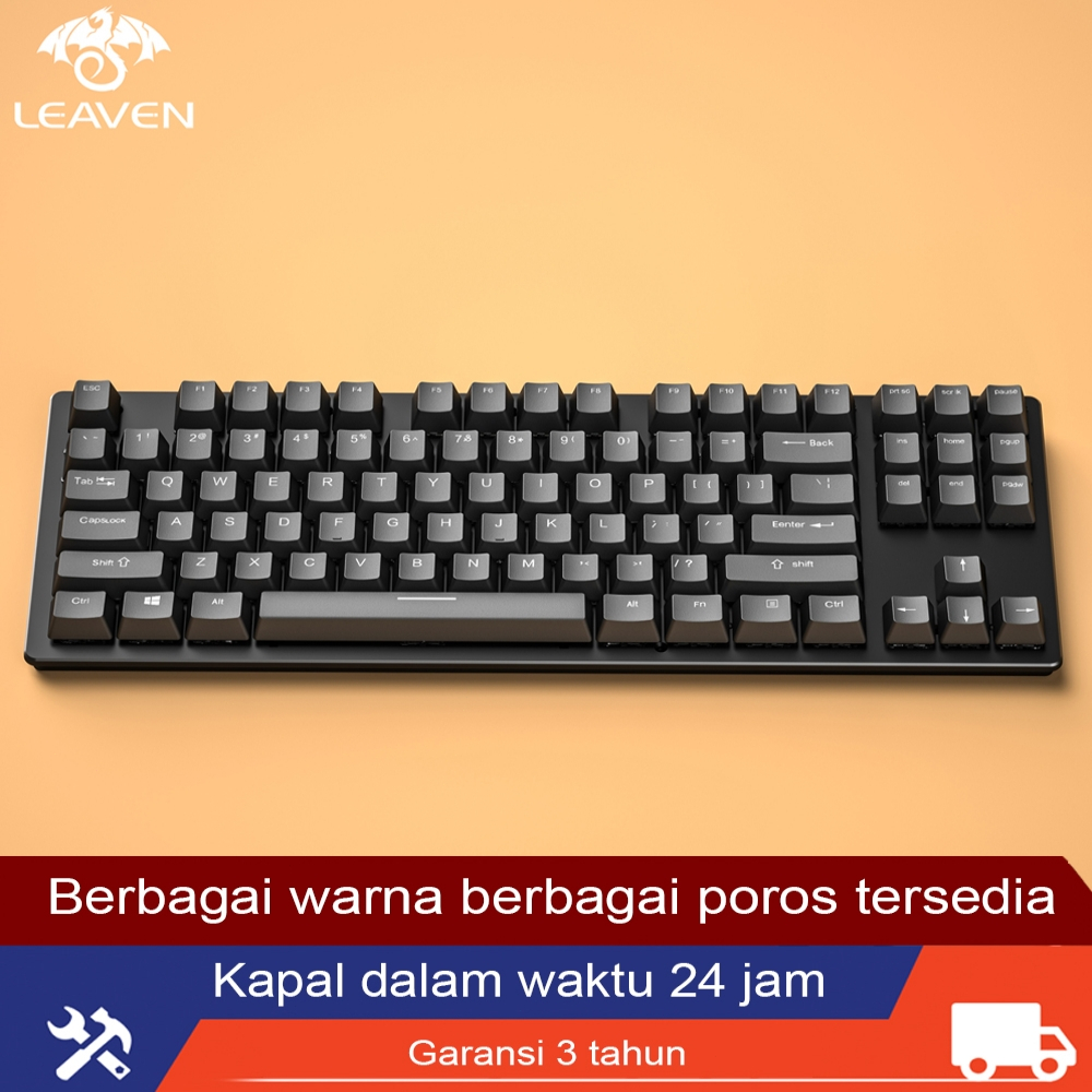Jual LEAVEN keyboard mechanical gaming rgb wired outemu blue switch red switch hotswap keyboard ...