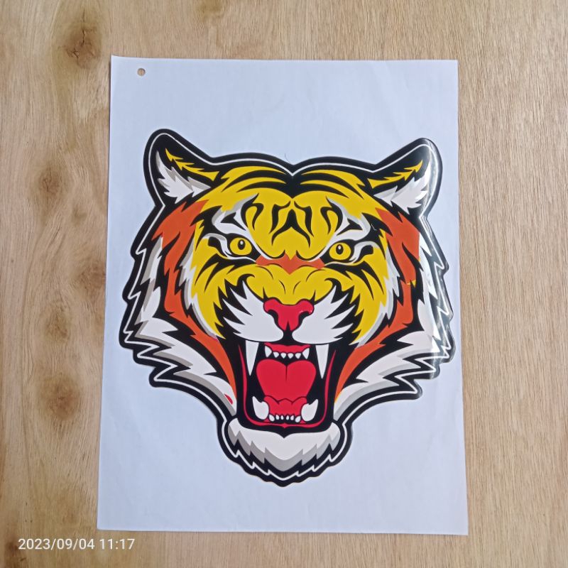 Jual stiker vynil gambar macan harimau, Sticker vynil kepala macan ...