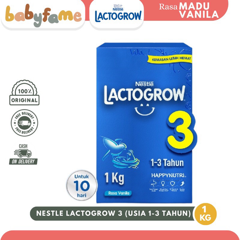 Jual NESTLE LACTOGROW 3 | USIA 1-3 TAHUN | 1KG | SUSU FORMULA | Shopee ...