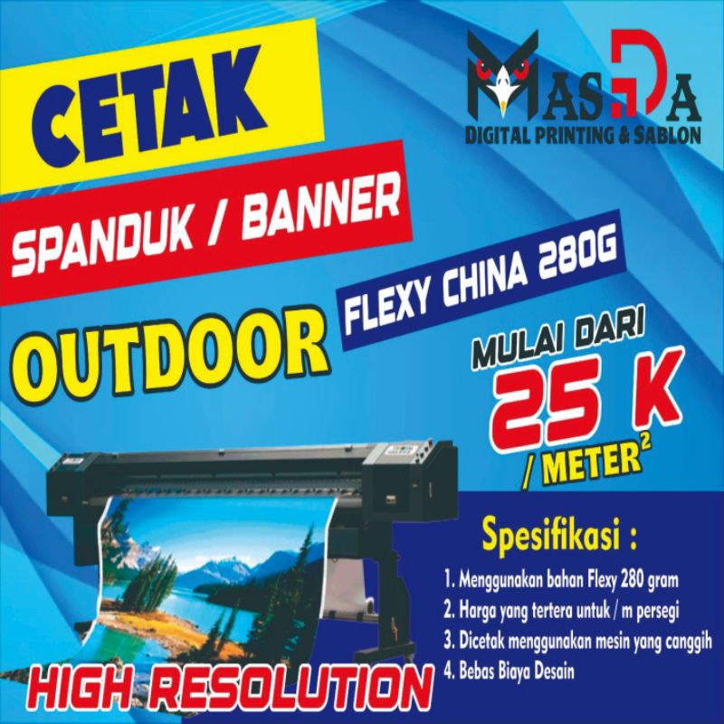 Jual Cetak Spanduk / Banner Berbagai ukuran (CUSTOM) Free biaya desain ...