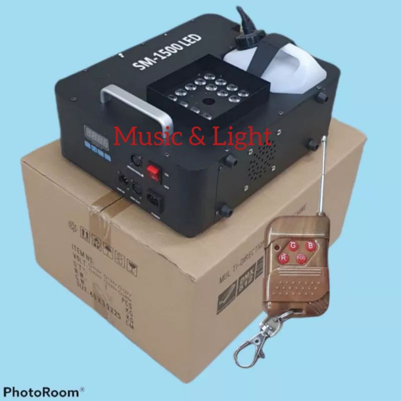 Jual MESIN ASAP 1500 WATT LED 24X3W FULL COLOR WIRELESS CONTROL REMOTE ...