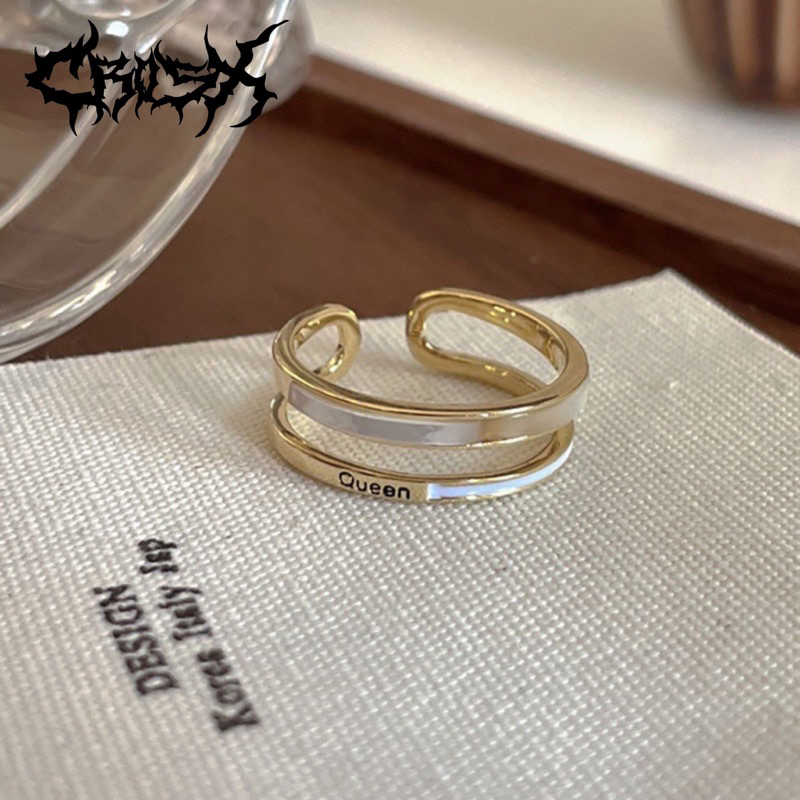 Jual ALPA GOLD RING / CINCIN EMAS JESSENIA RING GEOMETRI AKSESORIS PERHIASAN OVAL COUPLE RING ...