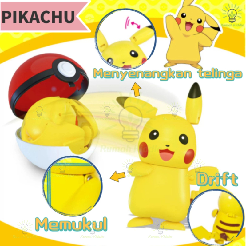 Jual Ready Mainan pokemon pokeball /Pokemon balls / Pokemon Figure Deformation /Pokemon Action ...