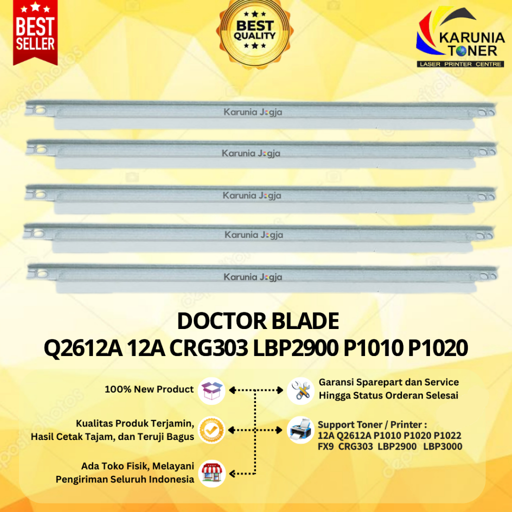 Jual Doctor Blade DB 12A 13A 15A 49A 53A 80A 05A Q2612A LaserJet P1000 ...