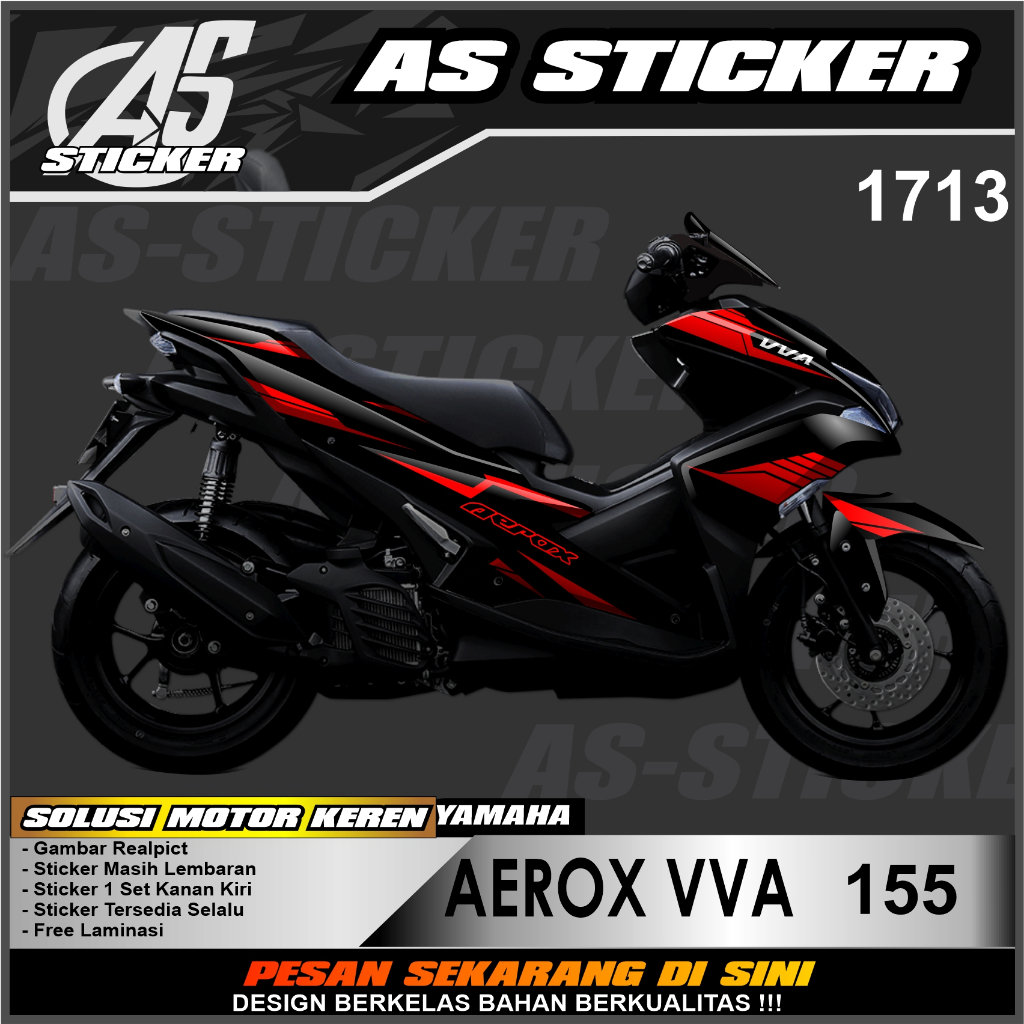 Jual 1713a Decal Costum Sticker fullbody motor yamaha Aerox 155 Vva ...