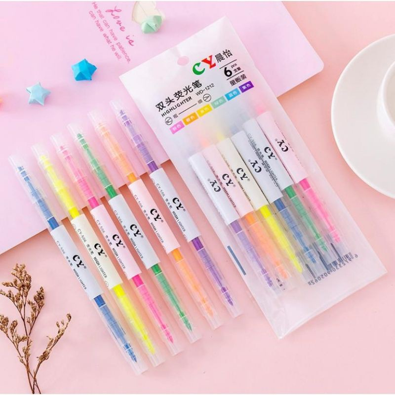 Jual STABILO WARNA WARNI 2 SISI 2 ARAH / STABILO SET / HIGHLIGHTER PEN ...