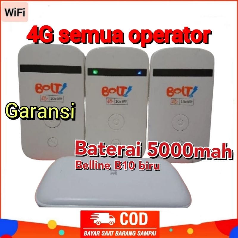 Jual Modem BOLT Mf90 unlock 4G all operator BellineB10 Biru | Shopee ...