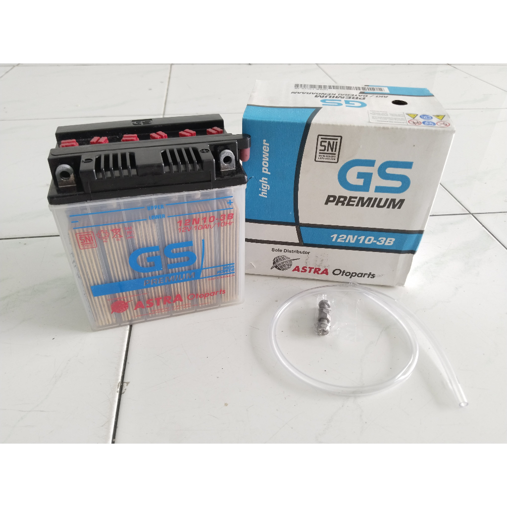 Jual Baterai Aki GS Astra Premium 12N10-3B Vespa Excel | Shopee Indonesia