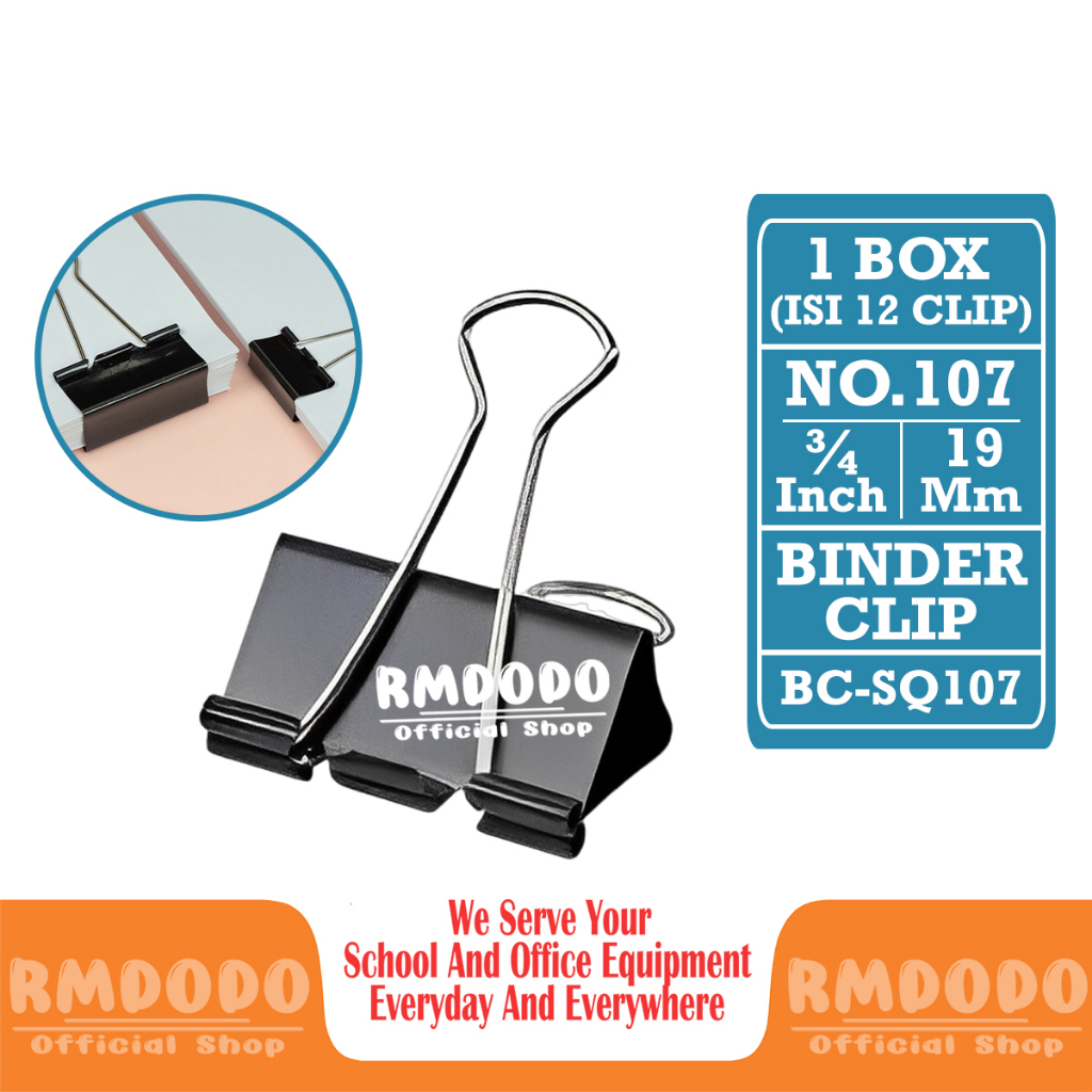 Jual Rmdodo - Binder Klip [1 Box - 12 Pcs Klip] / Binder Clip / Klip ...
