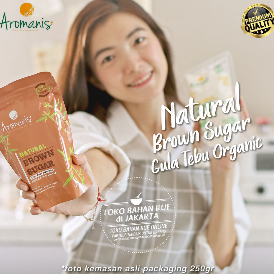 Jual Aromanis Gula Tebu Organik 250gr Kemasan Asli Molasses Brown Sugar ...