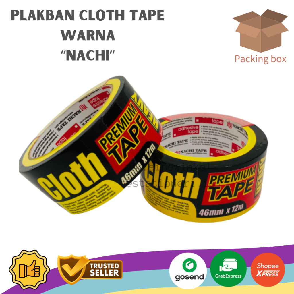 Jual Cloth Tape Warna/Plakban Kain 46mm x 12m NACHI 1 pcs | Shopee ...