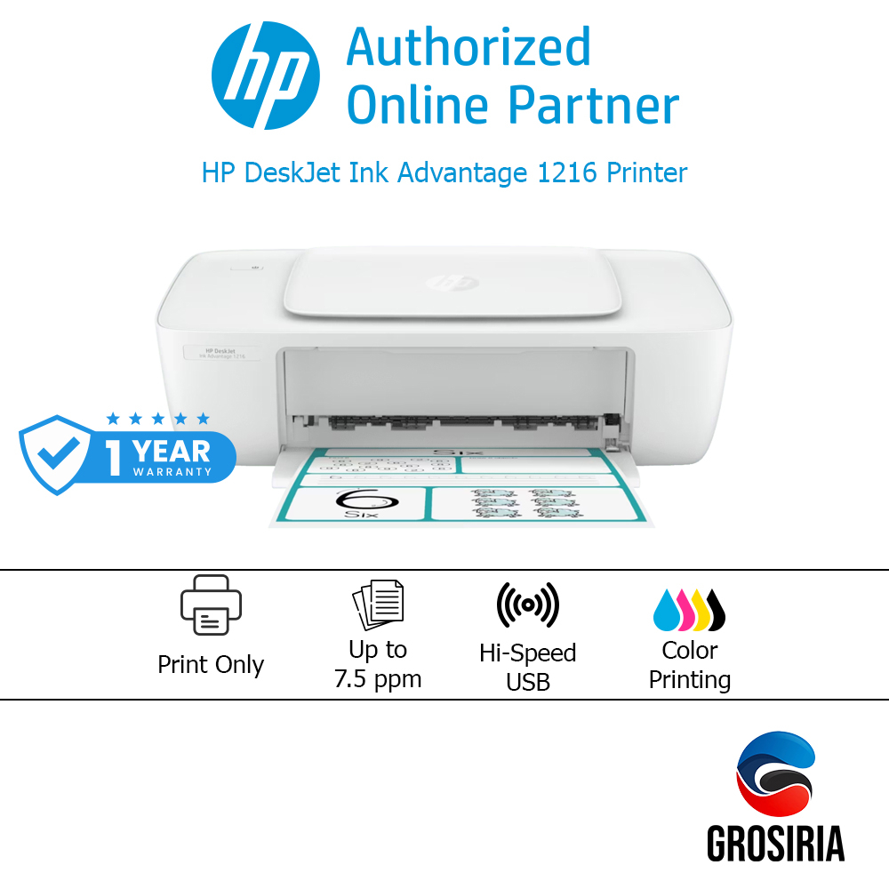 Jual HP Printer Deskjet Ink Advantage 1216 [7WN65B] | Shopee Indonesia