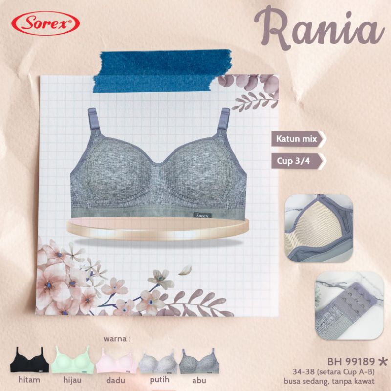 Jual Bra BH Sorex 99189 Cup Sedang Bisa Tipis Tanpa Kawat | Shopee ...