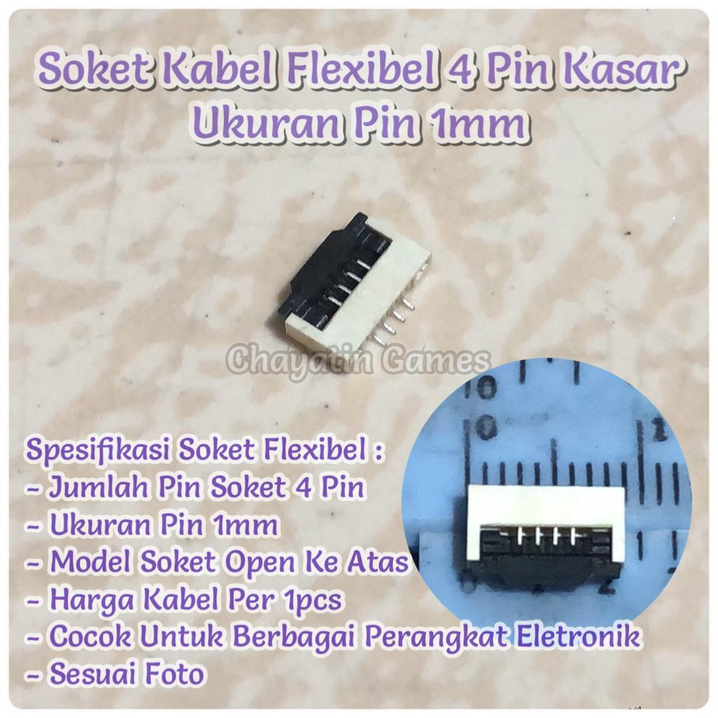 Jual Soket Kabel Flexibel 4 Pin Kasar Ukuran Pin 1mm | Shopee Indonesia