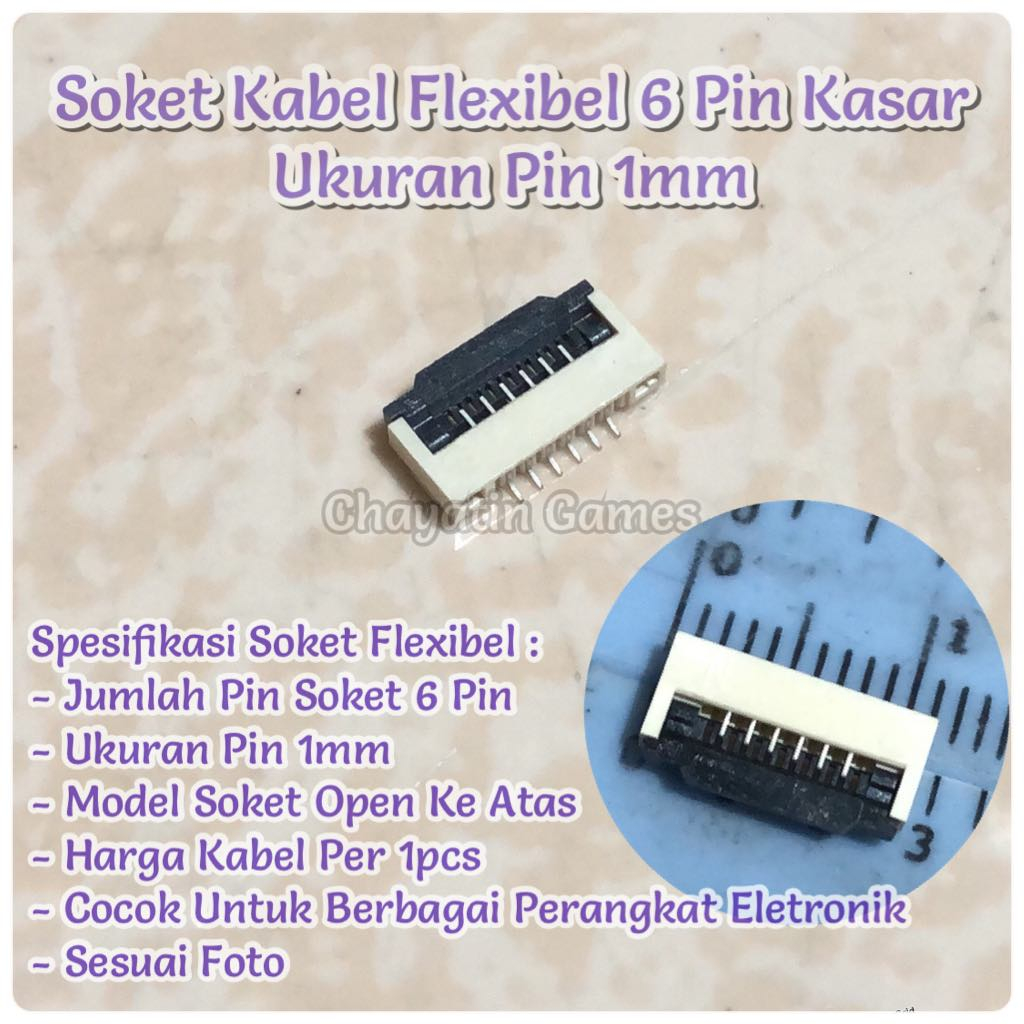 Jual Soket Kabel Flexibel 6 Pin Kasar Ukuran Pin 1mm | Shopee Indonesia
