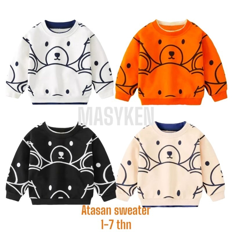 Jual Masyken UNISEX BEAR - Sweater Anak crewneck- usia 1-7 tahun keren ...