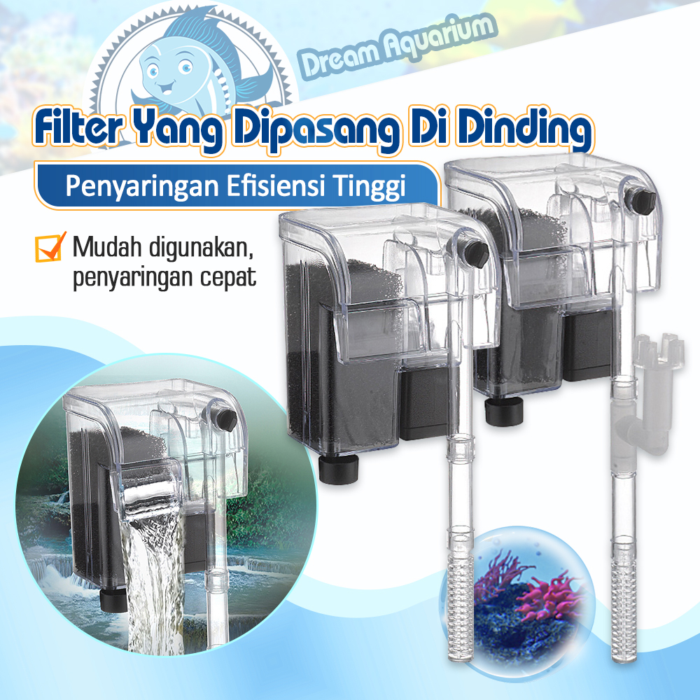 Jual 3 in 1 Filter Air Aquarium Gantung 3W 250L/Jam Penyaring Akuarium ...