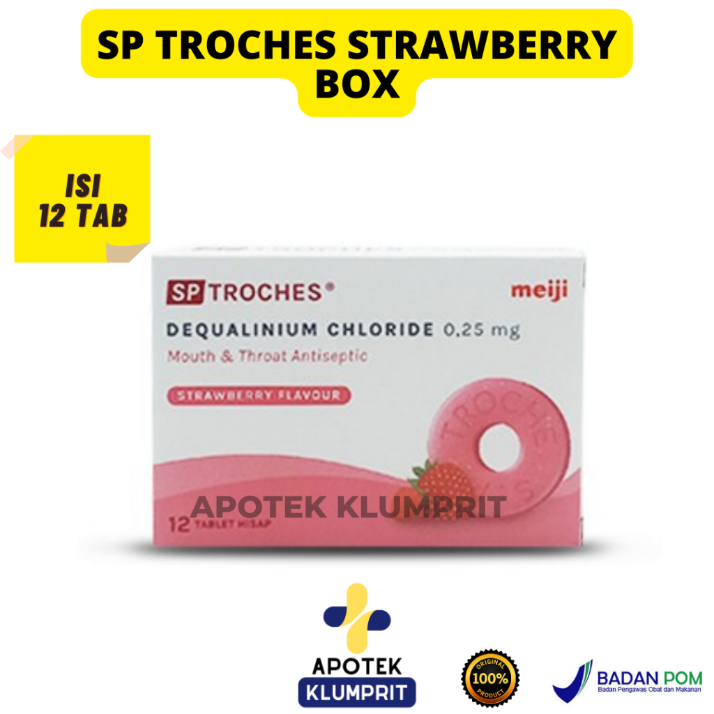 Jual SP TROCHES STRAWBERRY / ISI 12'S / RADANG TENGGOROKAN ...