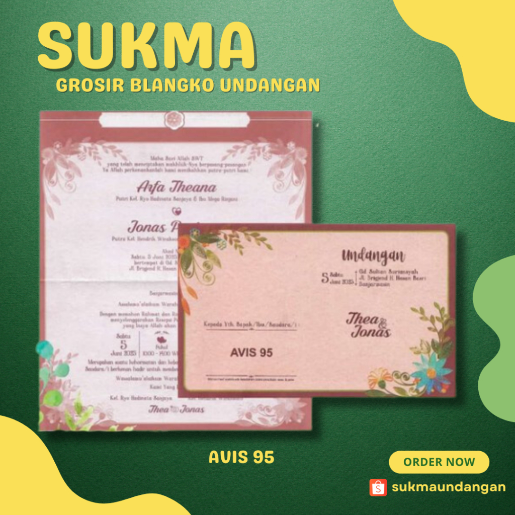 Jual KERTAS BLANGKO UNDANGAN NIKAH MURAH AVIS 95 | SUKMA UNDANGAN ...