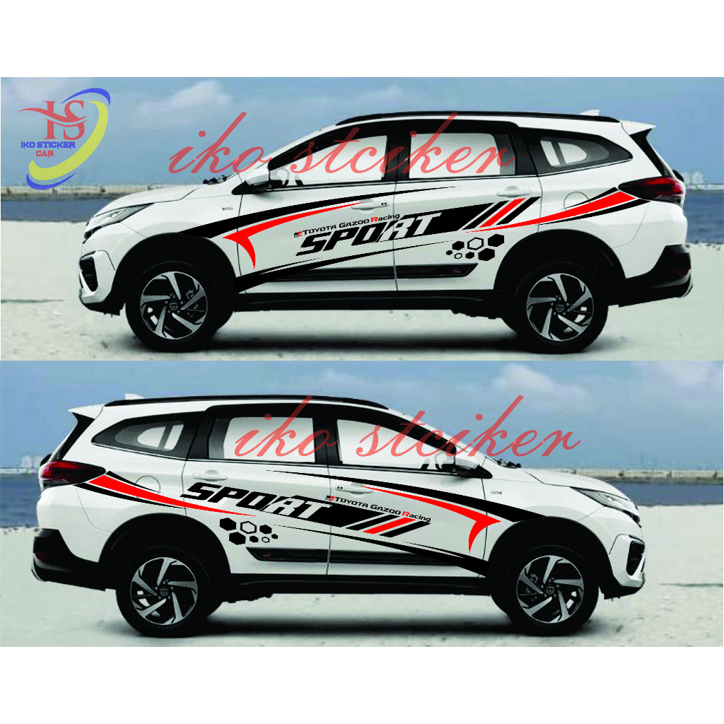Jual cutting sticker mobil sticker body samping mobil all new rush gr ...