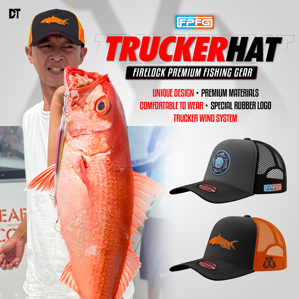 Jual TOPI FIRELOCK FPFG TRUCKER SNAP BACK GOLF HALFHAT HAT ALL SIZE ...