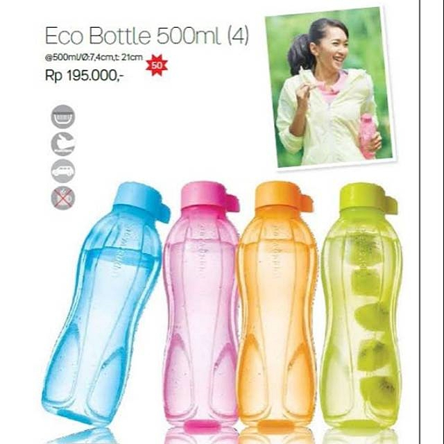 Jual TUPPERWARE ECO BOTTLE 500ML Botol Minum Plastik | Shopee Indonesia