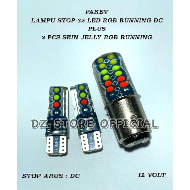 Jual PAKET MURAH LAMPU STOP 32 LED 4 WARNA 1157 ( KAKI ) RUNNING DAN ...