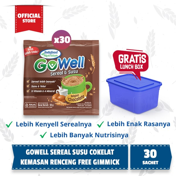 Jual Gowell Sereal Susu Cokelat Renceng x30 Free Gimmick | Shopee Indonesia