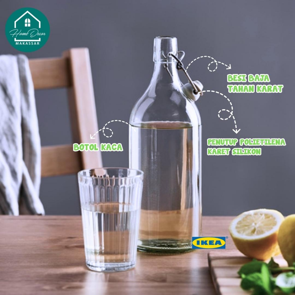 Jual Ikea Korken Jar Botol Air Minum/ Botol Minyak/ Botol Minuman ...