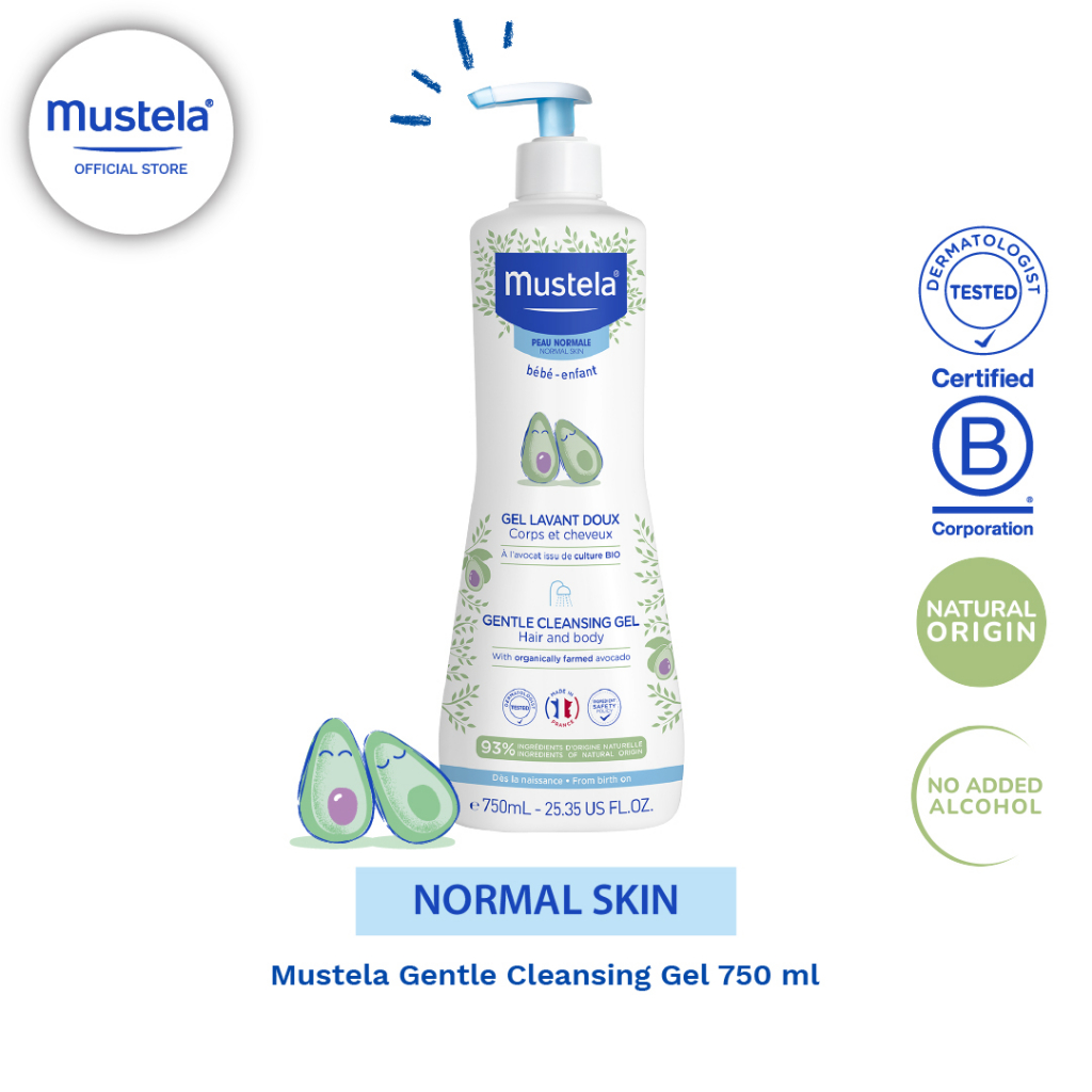 Jual Mustela Bebe Gentle Cleansing Gel 750 ml - Sabun Mandi Bayi ...