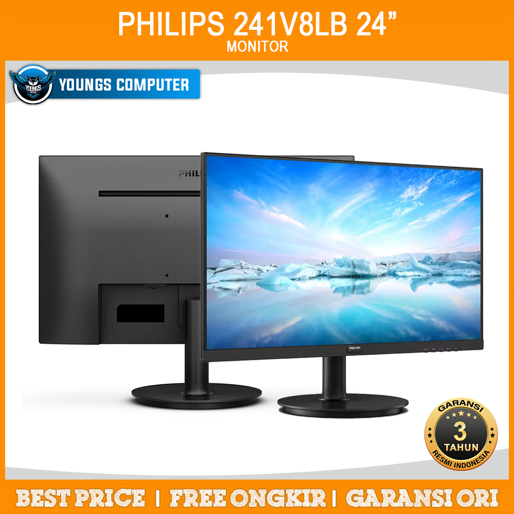 Jual MONITOR LED Philips 241V8B 24" IPS 100Hz VGA HDMI VESA 100x100mm ...