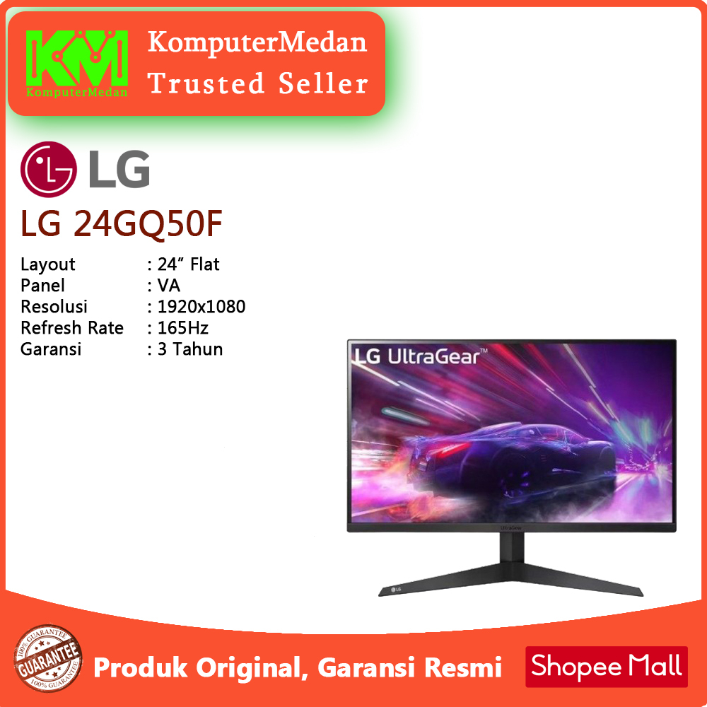 Jual LED Monitor LG 24GQ50F (24"/FHD/VA/165Hz/1ms/HDMI/DP/FreeSync) | Shopee Indonesia