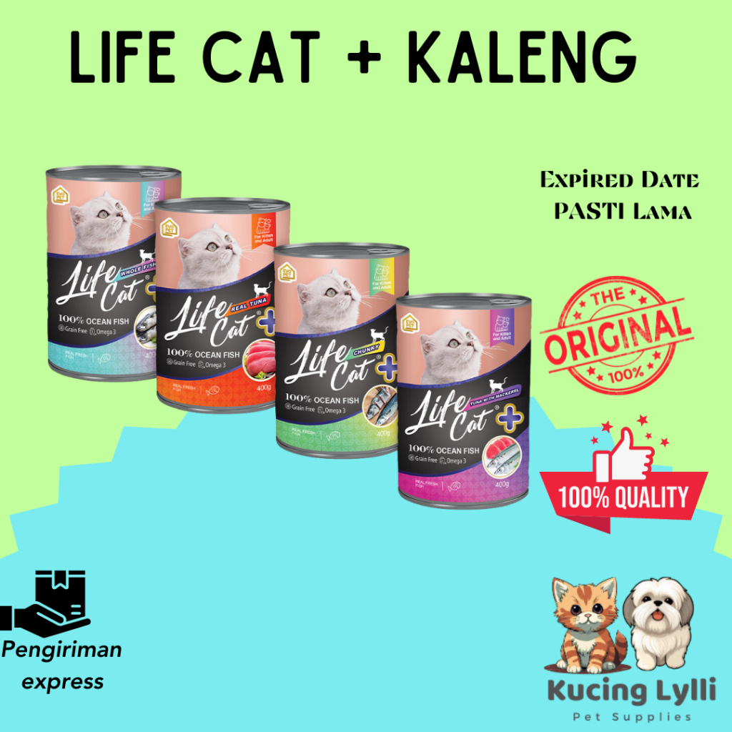 Jual LIFE CAT PLUS Kaleng 400 gr Makanan Basah Kucing Makanan Kaleng ...