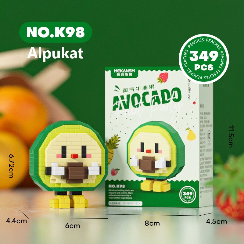 Jual Mainan Mini Bricks Blok 3D Kartun Fruit Building Nano Block Lucu ...