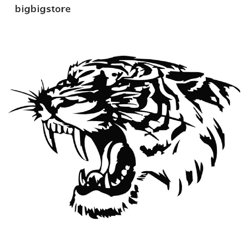 Jual 0207 Stiker Vinyl Desain Kepala Harimau Untuk Motor Dan Mobil ...