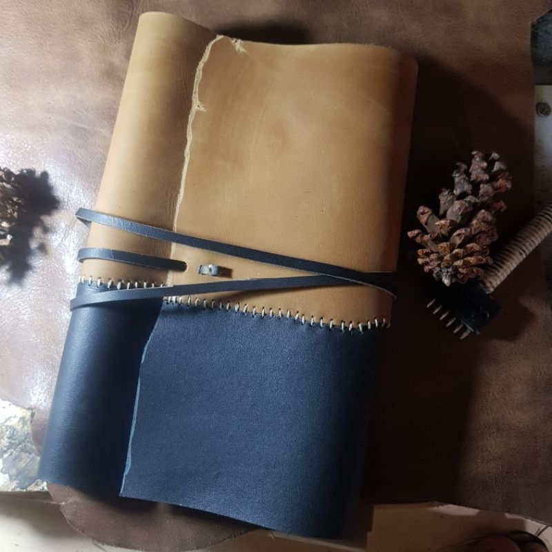 Jual custom cover buku book cover kulit sapi asli vintage antik ...