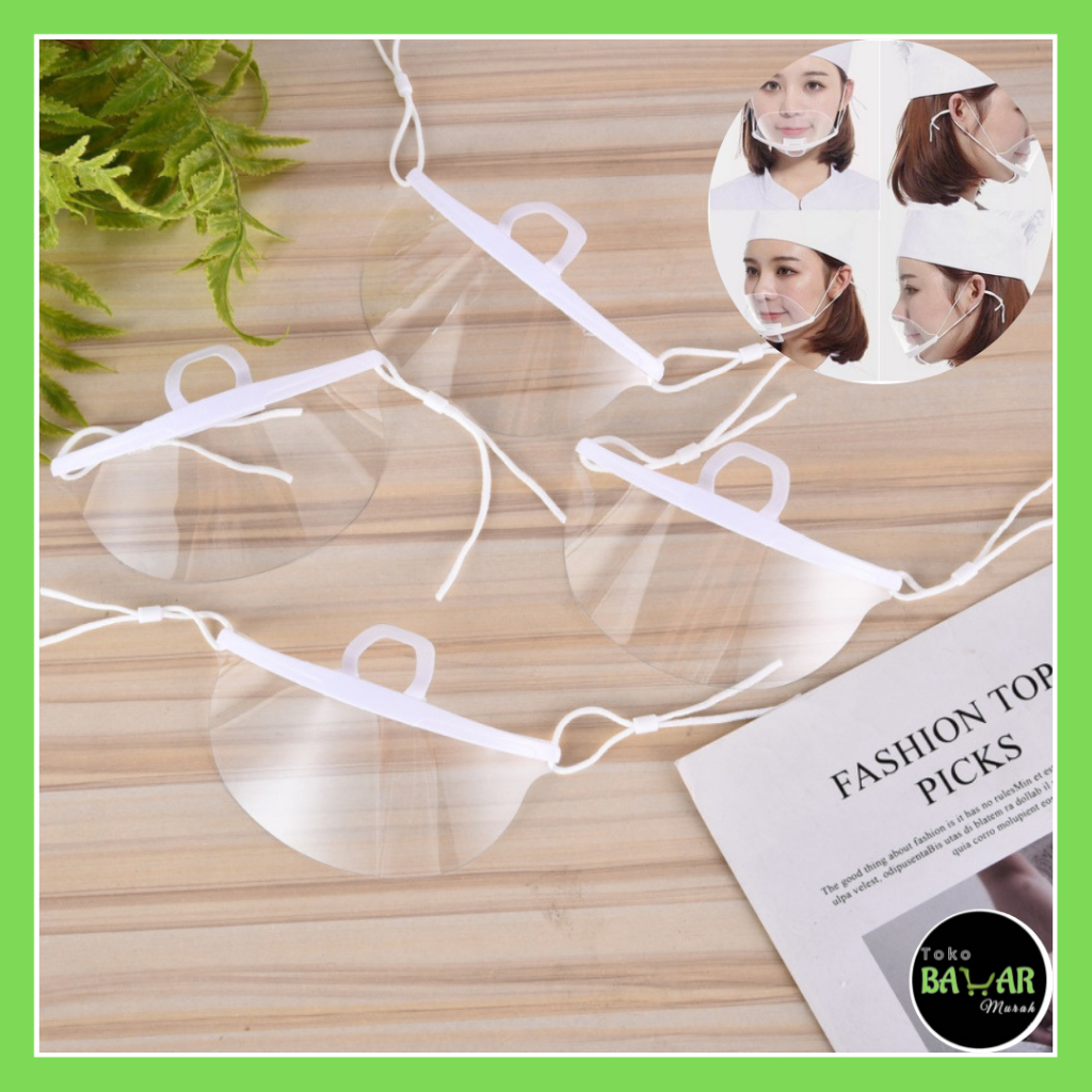 Jual Masker Transparan Plastik ISI 10 PCS / Masker Pelindung Mulut ...