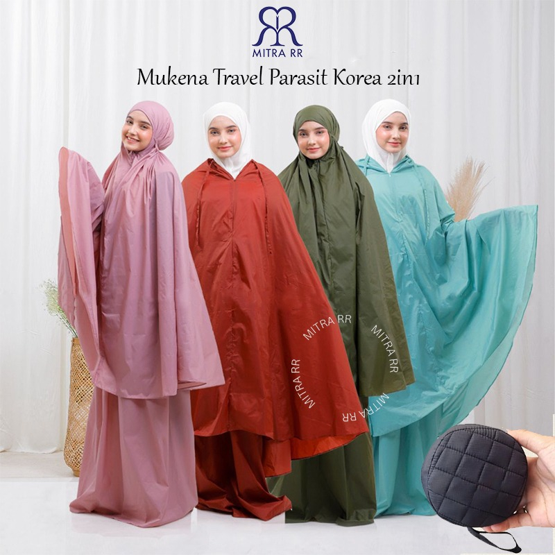 Jual Mukena Travel Parasit Korea Premium Polos Dewasa | Mukena Travel ...