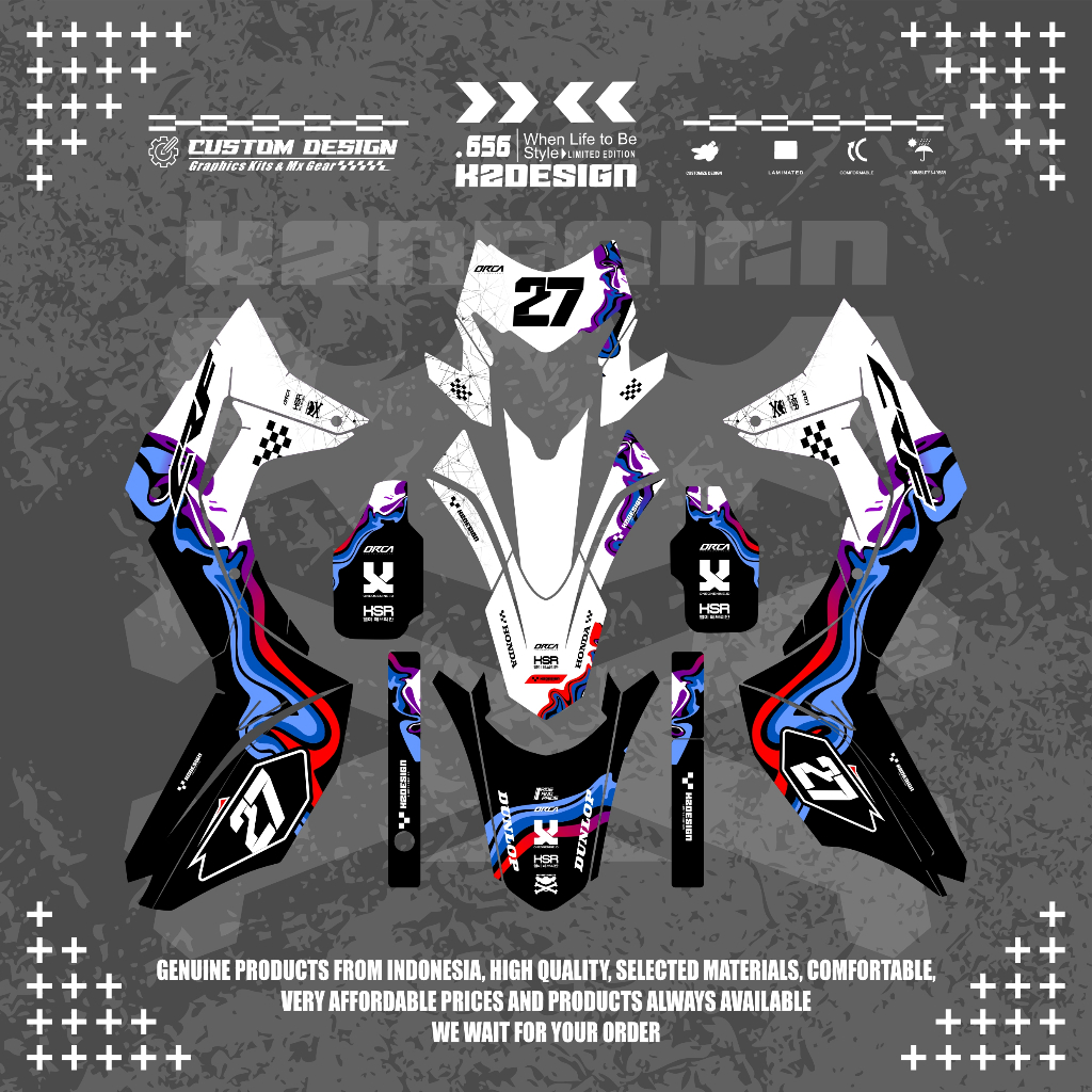 Jual Sticker Decal Crf 150 L/ Decal Crf Custom Superglosy Tebal ...