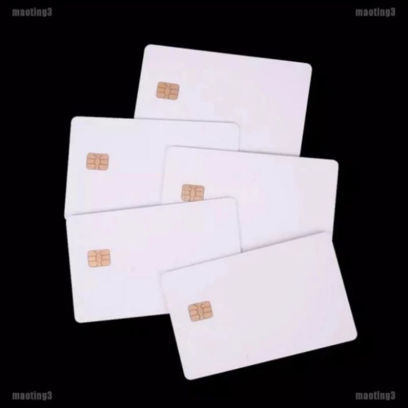 Jual ISO PVC IC With SLE4442 Chip Blank Smart Card Contact IC Card ...