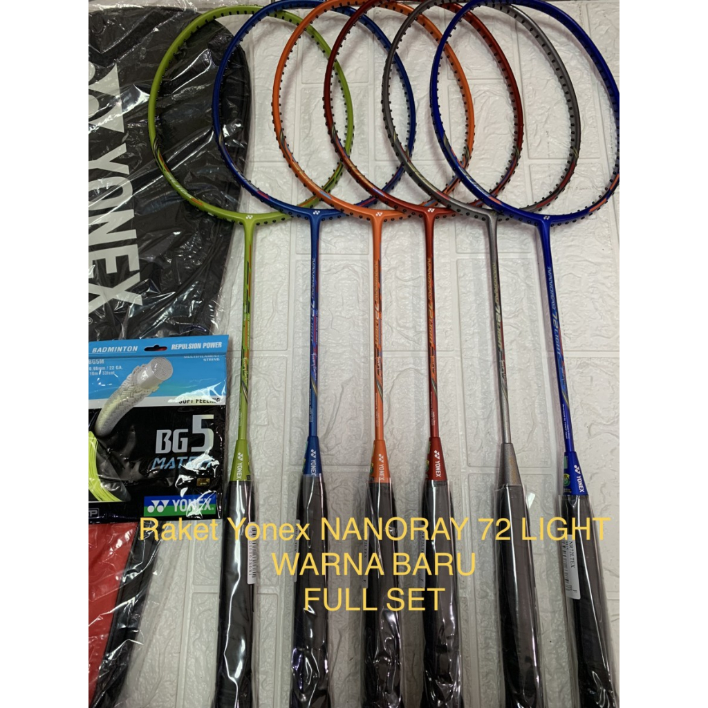 Jual Raket Badminton NEW YONEX NANORAY 72 LIGHT RUDY SERIES FULL SET ORI | Shopee Indonesia