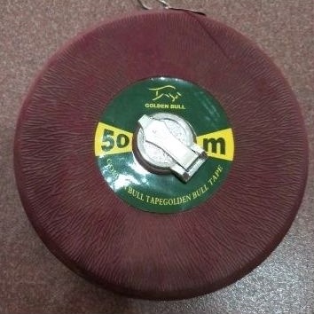 Jual 50mtr meteran bulat measuring tape roll meteran ukur tanah model ...