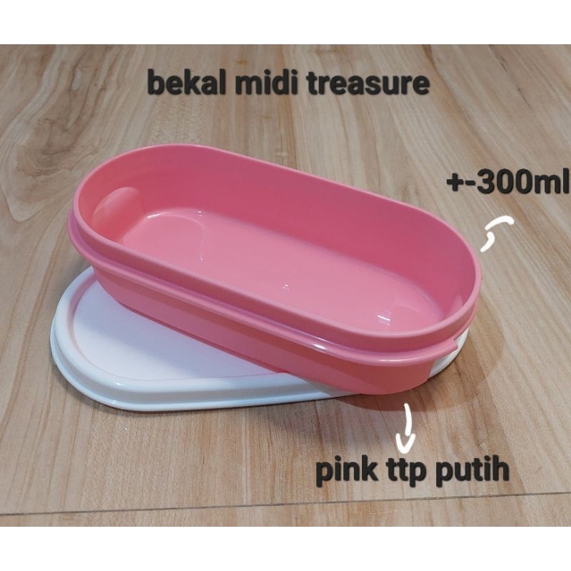 Jual ORIGINAL TUPPERWARE BEKAL OVAL MIDI TREASURE 1PC | Shopee Indonesia