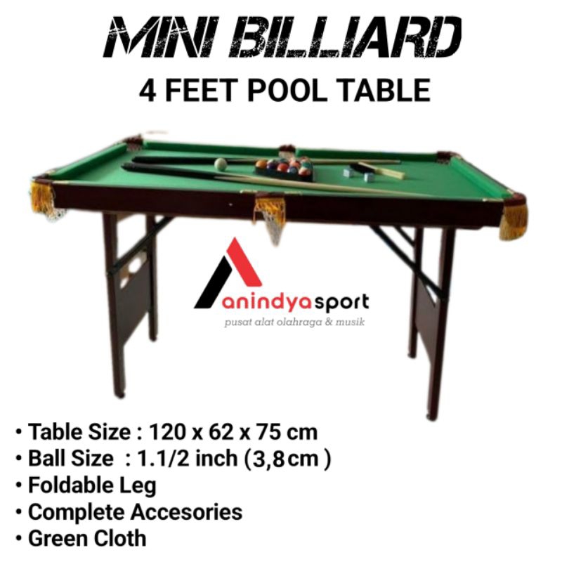 Jual Meja Billiard Mini Table 4Ft Pool Table | Shopee Indonesia