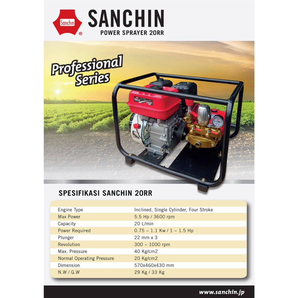 Jual Mesin Power Sprayer SET SCN20RR TASCO / Mesin Sprayer Semprot ...