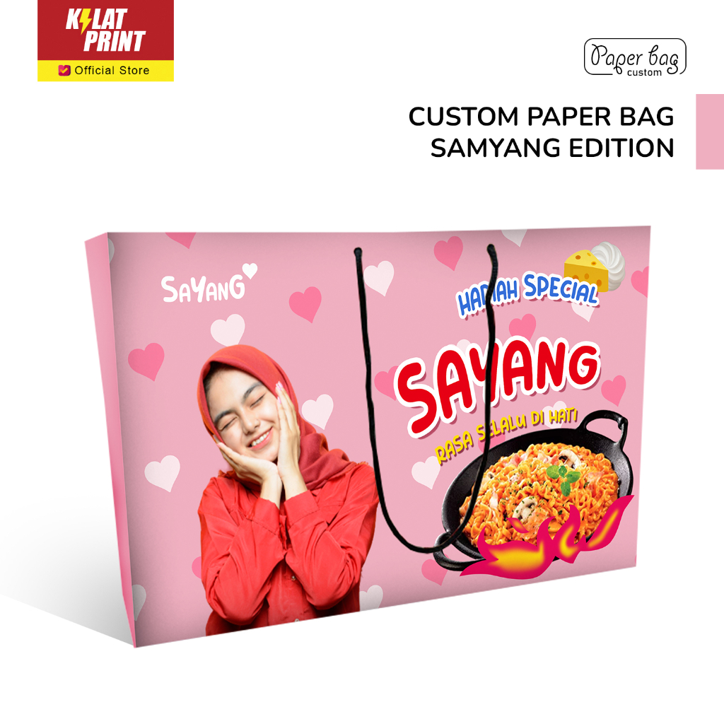 Jual Paper Bag Kado Custom Ala Samyang Edition | Shopee Indonesia
